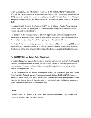 Eurocontrol on just culture | DOCX