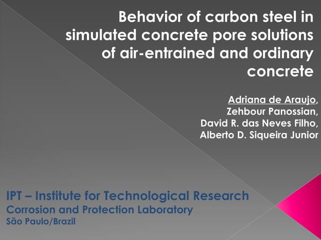 Behavior of carbon steel in simulated concrete pore solutions of air ...