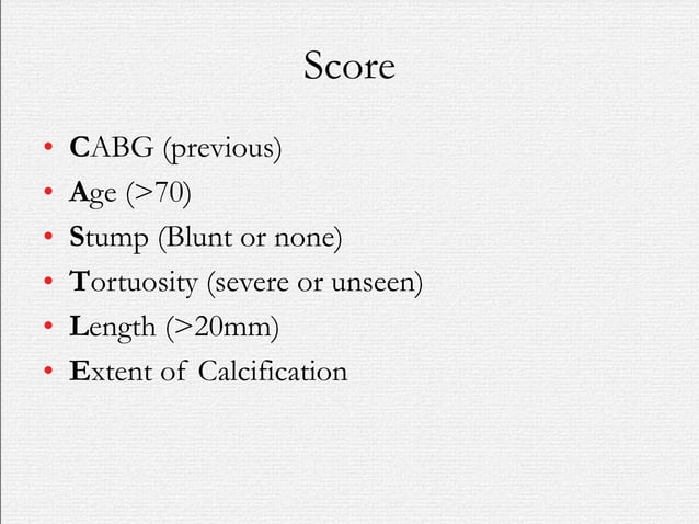 The Euro CTO Score – Comparison with existing scores | PPT
