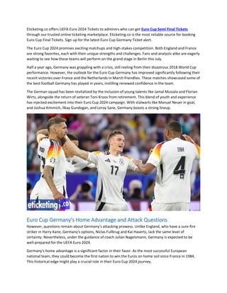 Euro Cup 2024 Preview England, France, Germany, and Portugal Lead the ...