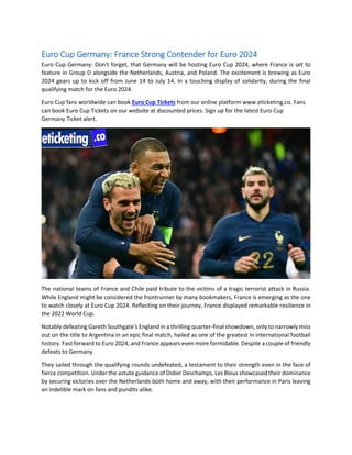 Euro Cup Germany France Strong Contender for Euro 2024.pdf