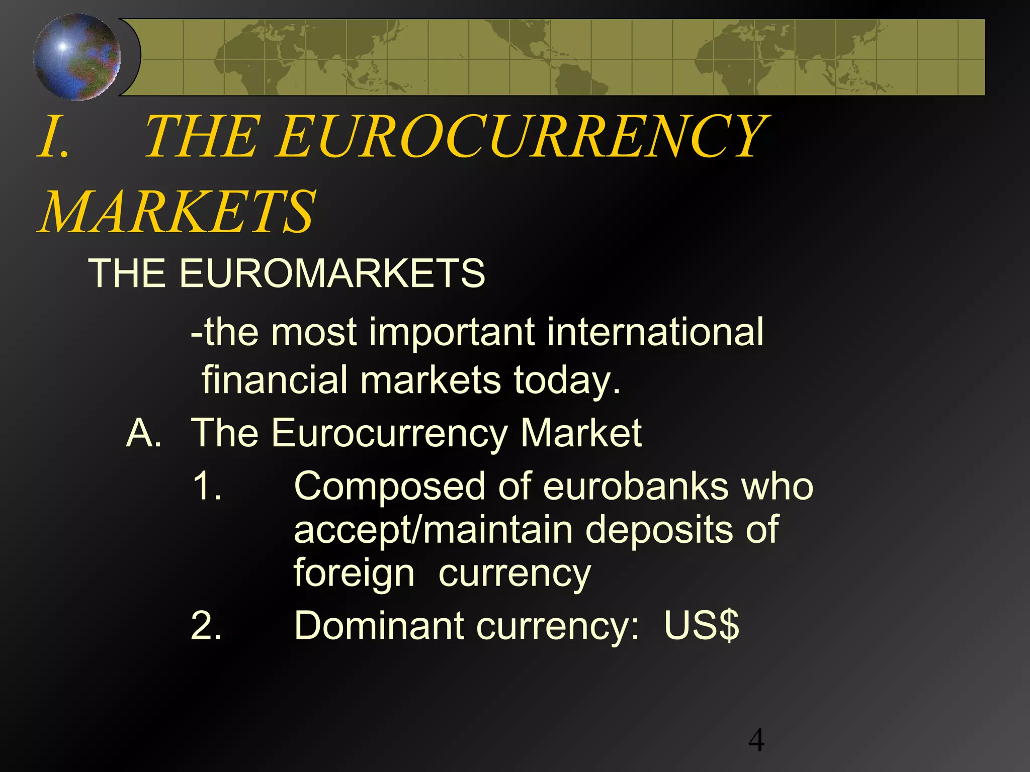 Euro currency markets | PPT