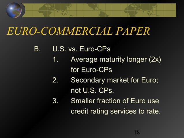 Euro currency markets | PPT