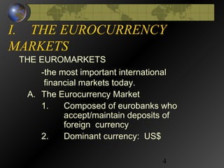 Euro currency markets | PPT