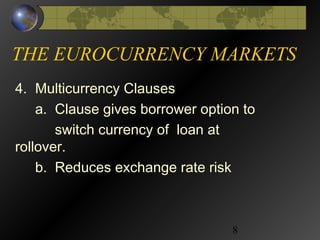Euro currency markets | PPT