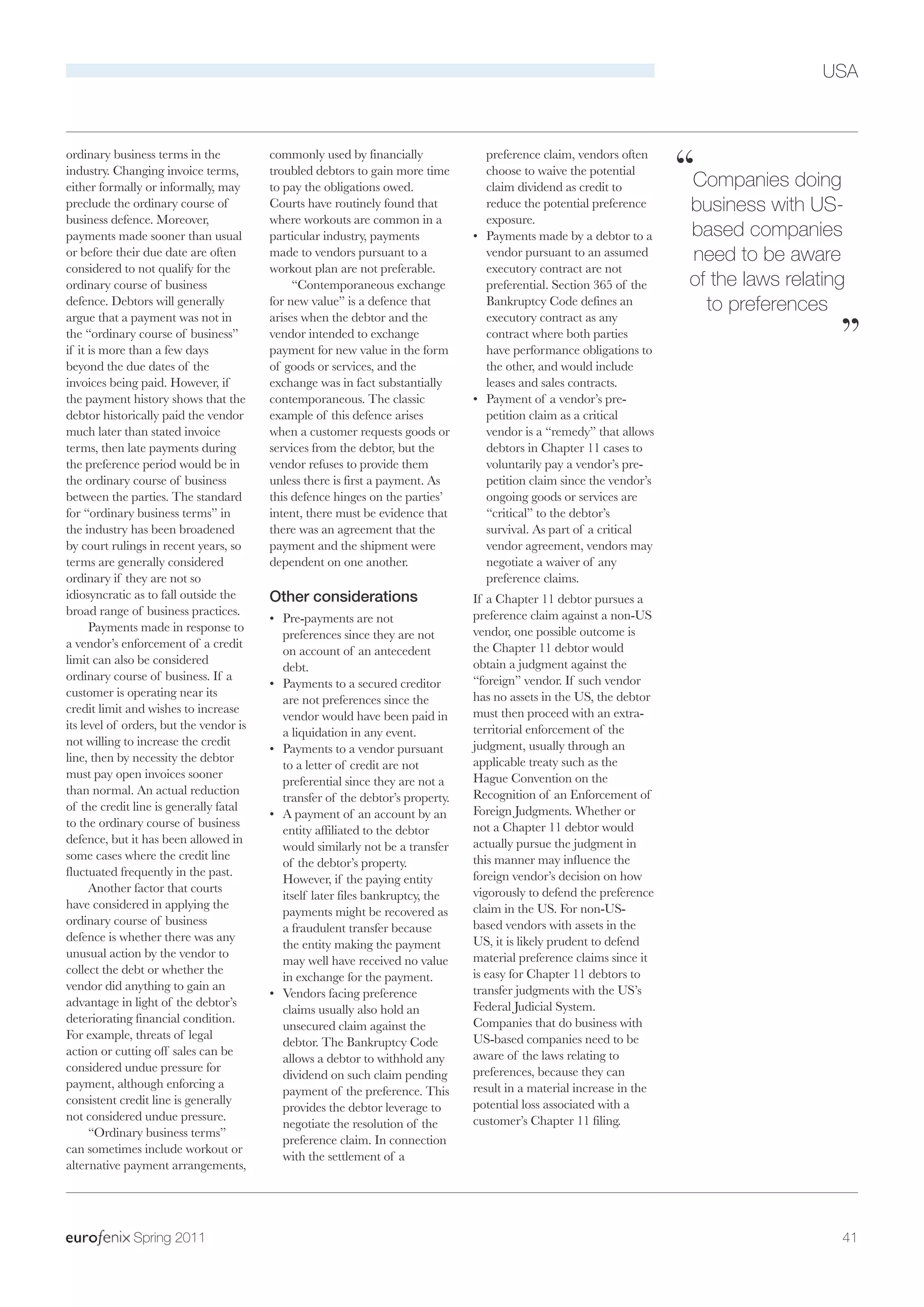 Chapter 11: A Primer on Preference Claims | PDF