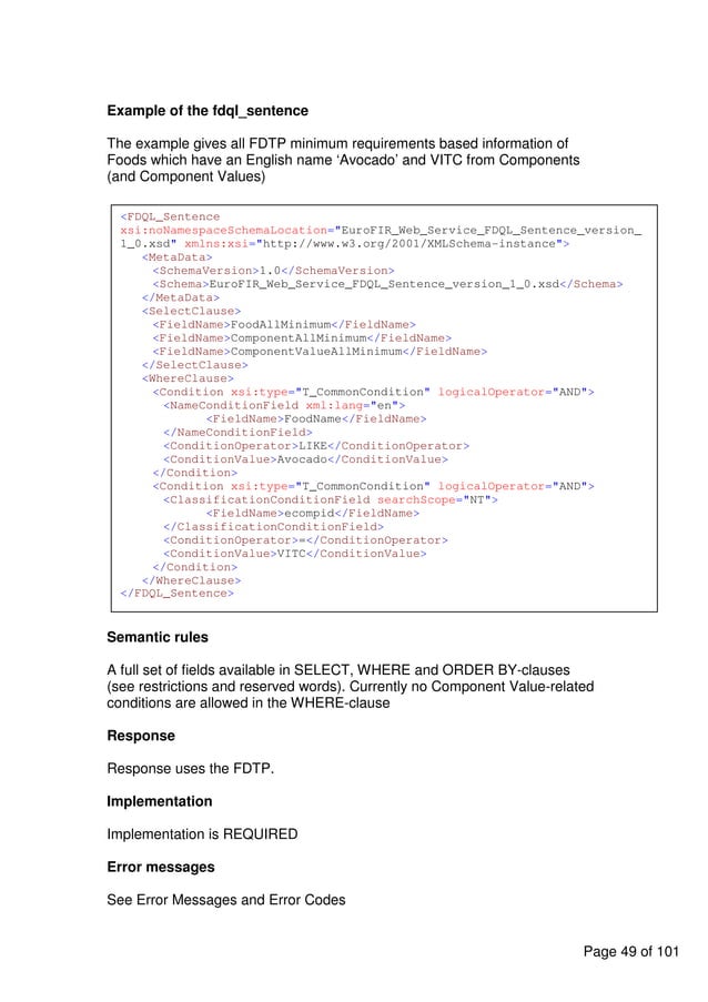 Euro Fir Web Services Specifications Version 1 0 | PDF