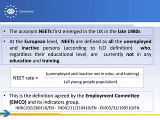 “NEETs: an European Picture of the NEET phenomenon” | PPTX