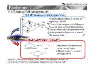 DESIGN PERFORMANCE INVESTIGATION OF MODIFIED PARSEC AIRFOIL REPRESENTATION USING GENETIC ...
