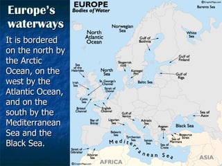 Map Of Europe Bodies Of Water