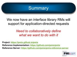 EuroMPI 2017 PMIx presentation | PPTX | Operating Systems | Computer Software and Applications