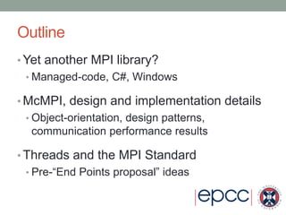 EuroMPI 2013 presentation: McMPI | PPT