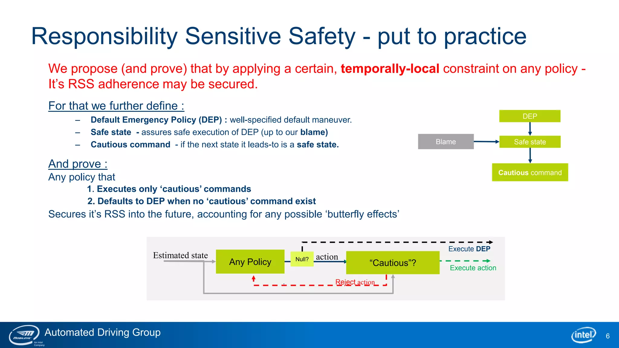 Autonomous Driving, provable safety and scalability design principles ...