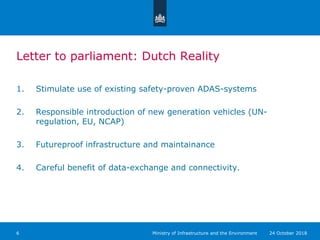Smart Mobility: a Dutch Reality - Robbert Verweij - October 2018 | PPTX ...