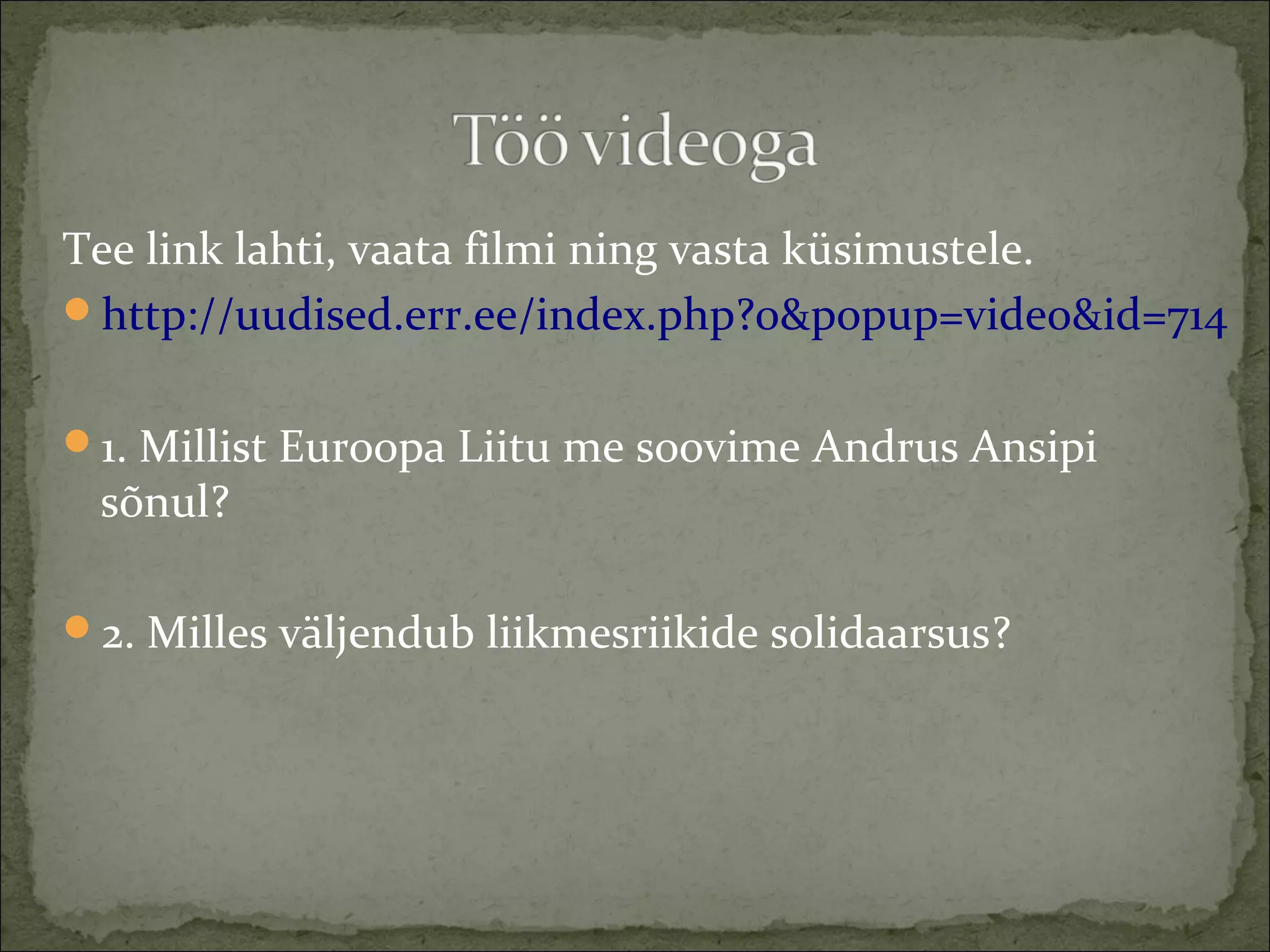 Euroopa liit | PPT