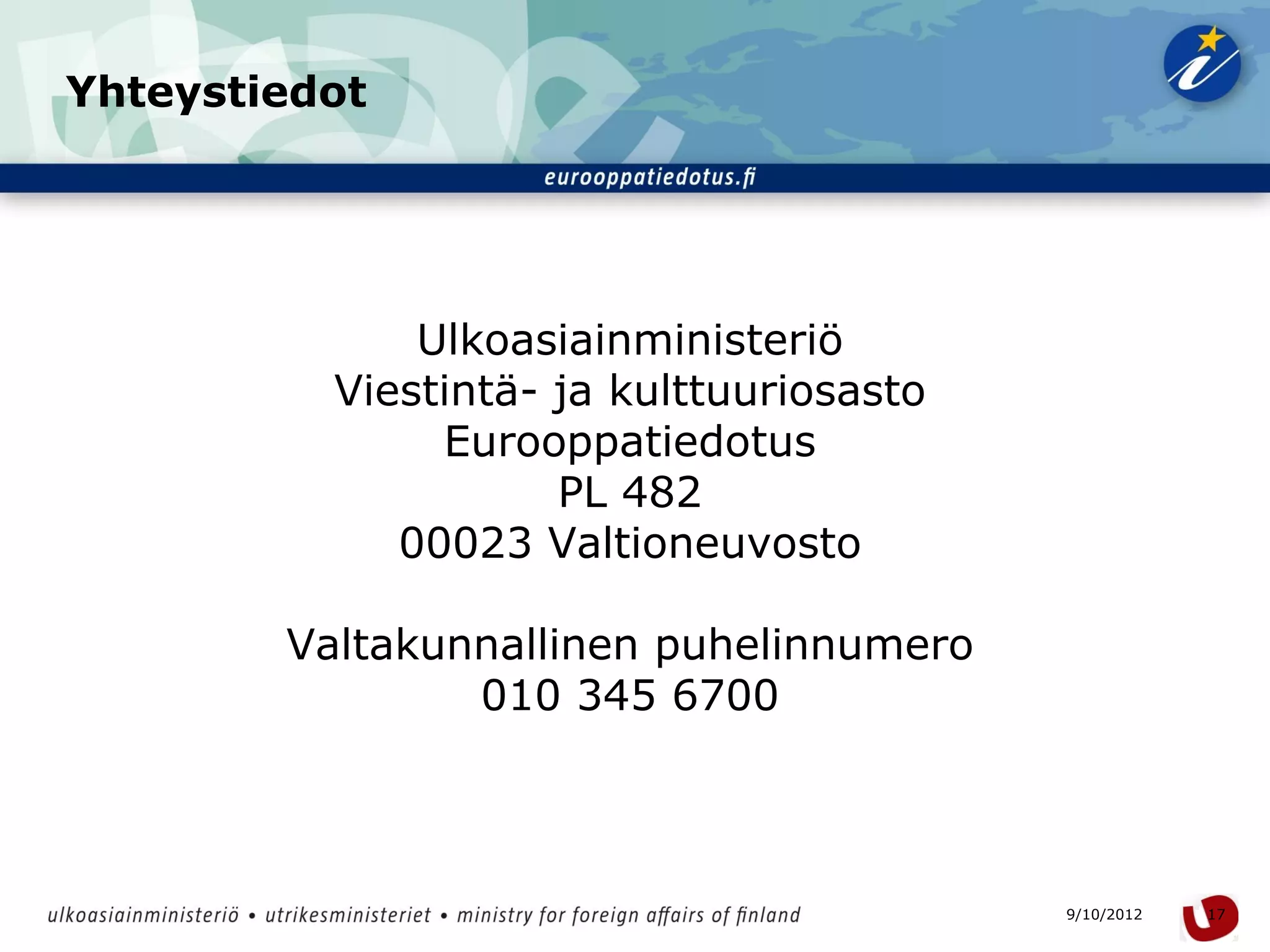 Euroopan unionin historia 2013 | PPT