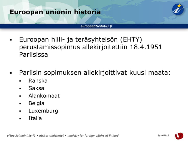 Euroopan unionin historia 2013 | PPT
