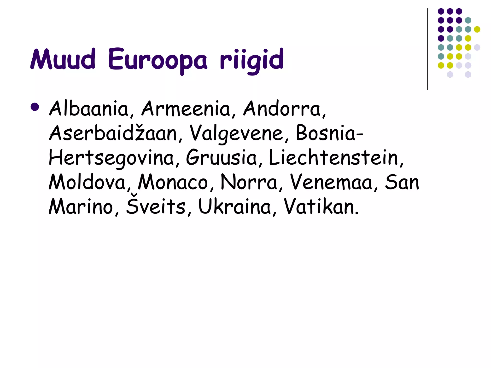 Euroopa riigid | PPT