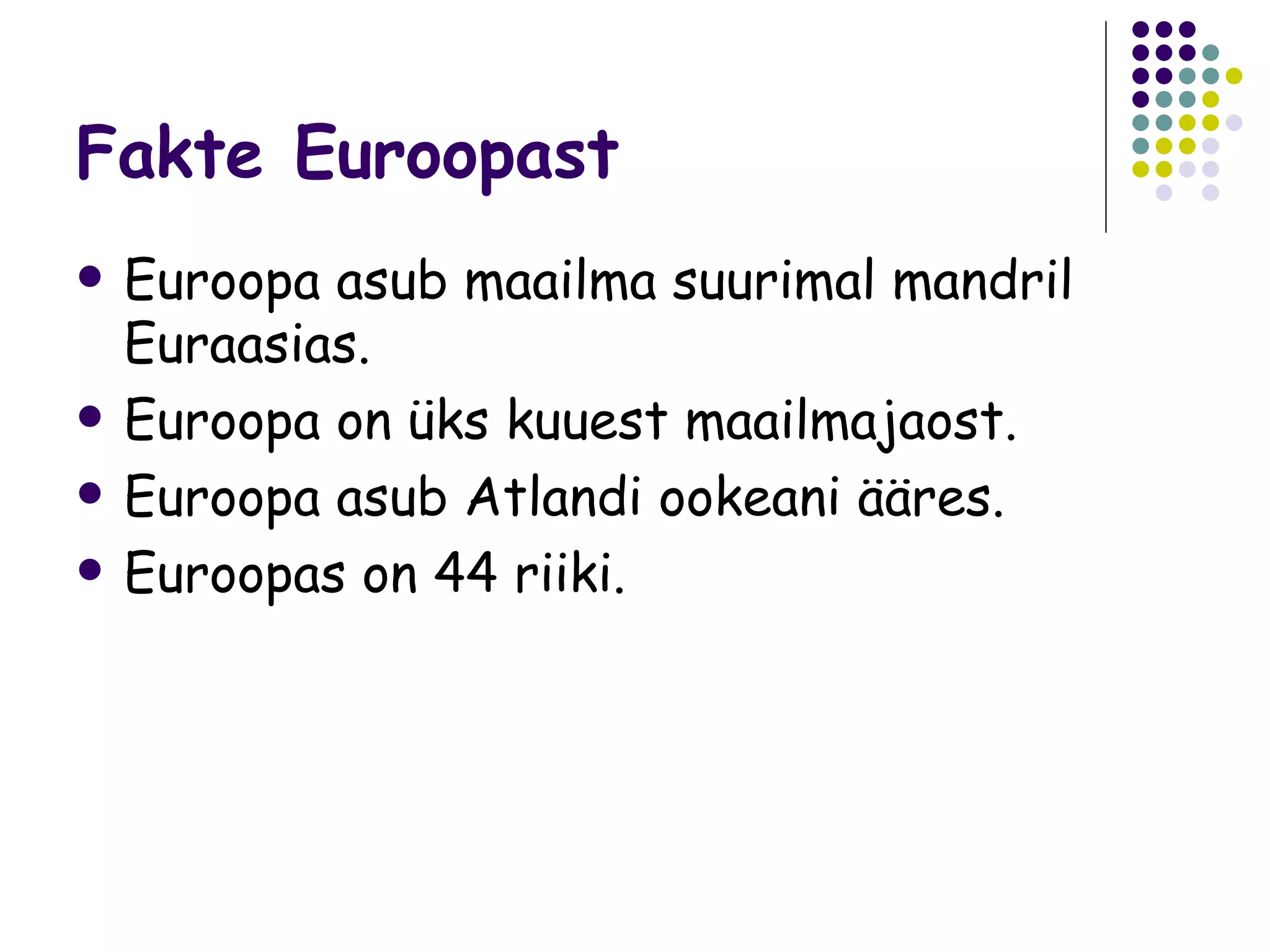 Euroopa riigid | PPT