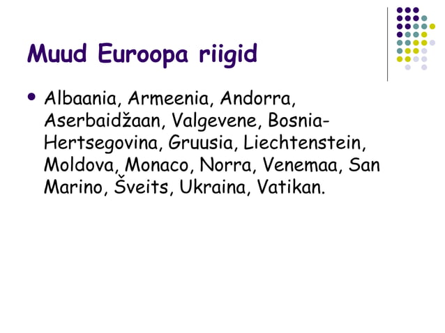 Euroopa riigid | PPT