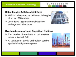 Extra High Voltage Underground Power Cable | PPT