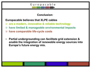 Extra High Voltage Underground Power Cable | PPT