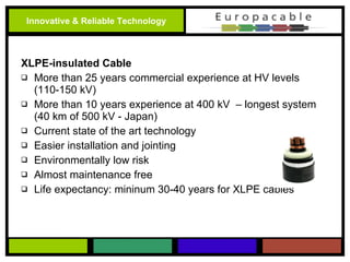 Extra High Voltage Underground Power Cable | PPT