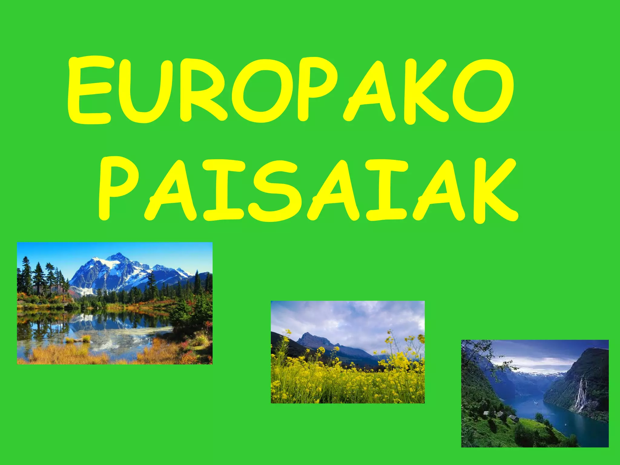 Europako paisaiak | PPT