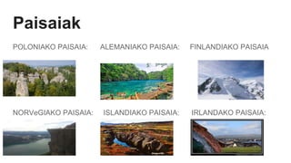 Europako paisaiak eta klima | PPTX