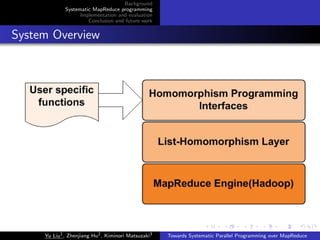 Towards Systematic Parallel Programming over MapReduce | PPT