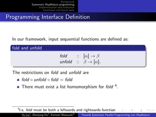 Towards Systematic Parallel Programming over MapReduce | PPT