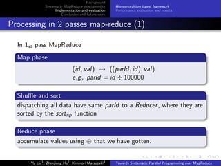 Towards Systematic Parallel Programming over MapReduce | PPT