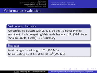 Towards Systematic Parallel Programming over MapReduce | PPT