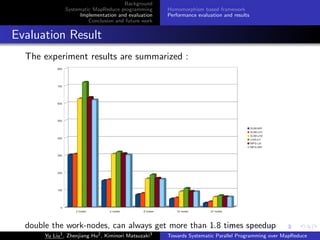 Towards Systematic Parallel Programming over MapReduce | PPT