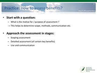 Social and economic benefits of protected areas: European overview and ...