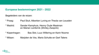 Europareis keuzemoment 2021 2022 | PPTX