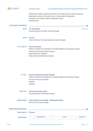 Europass cv-20140417-de oliveiradossantosfigueiredorebochovaz-pt | PDF
