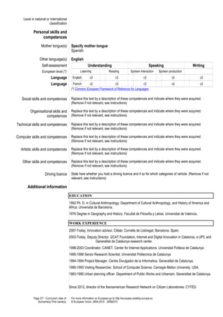 Europass CV Artur Serra. i2cat. 2018 | DOC