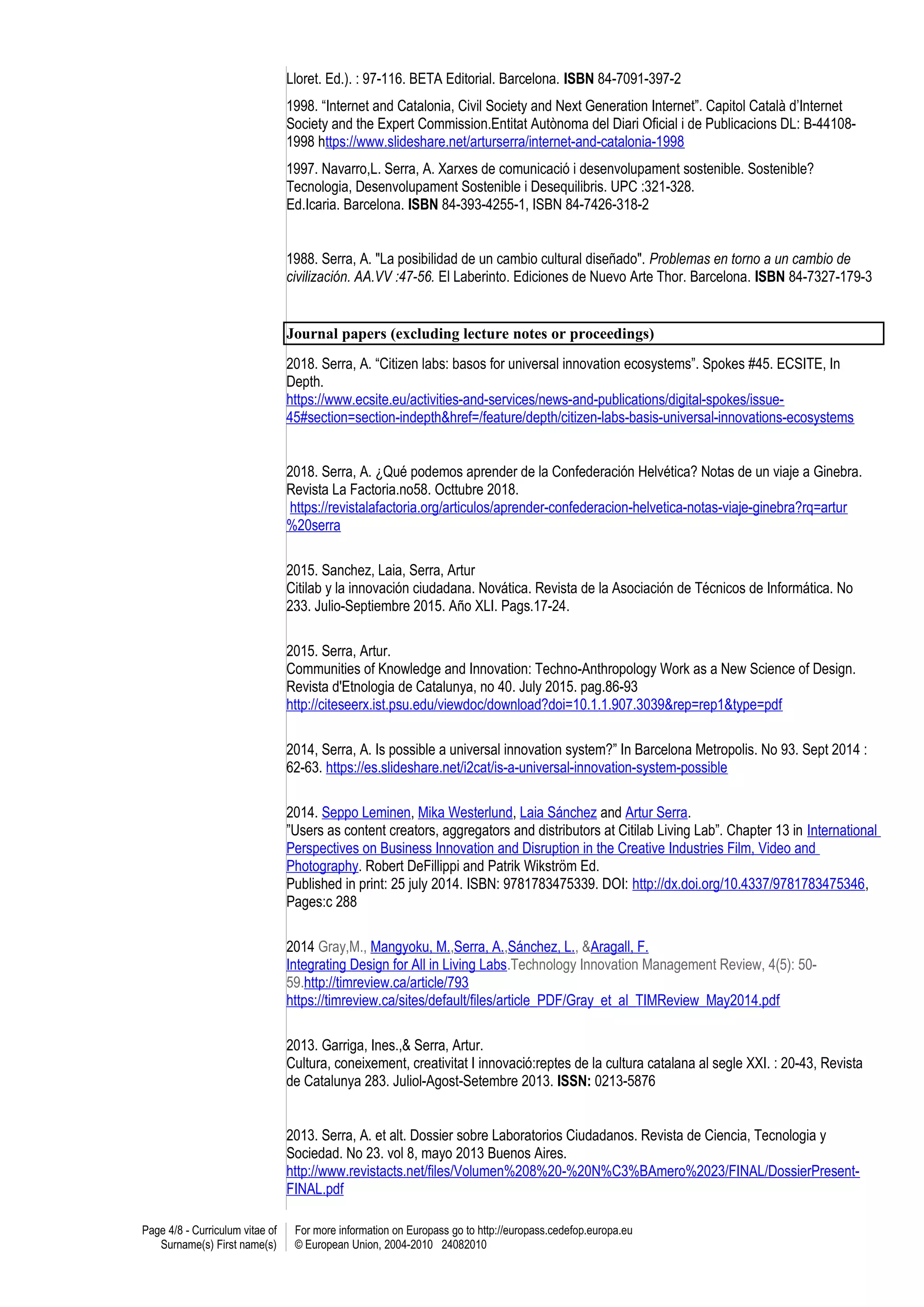 Bio Artur serra 2019 | PDF