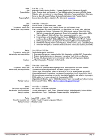 Europass CV update Peter Jorna December 2016 | PDF | Education