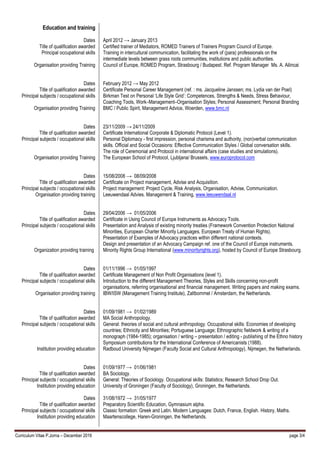 Europass CV update Peter Jorna December 2016 | PDF