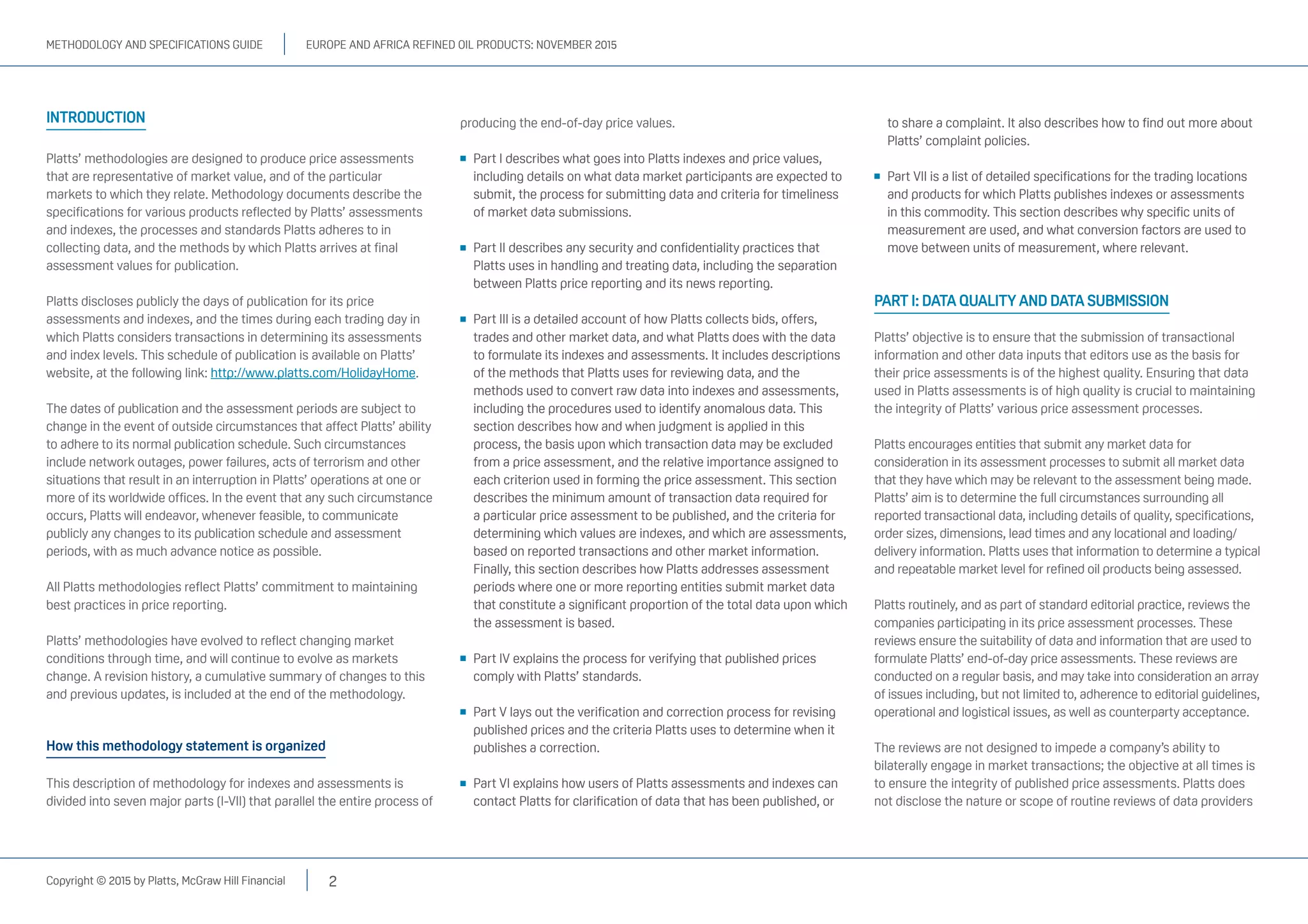 Europe africa-refined-products-methodology Platts | PDF
