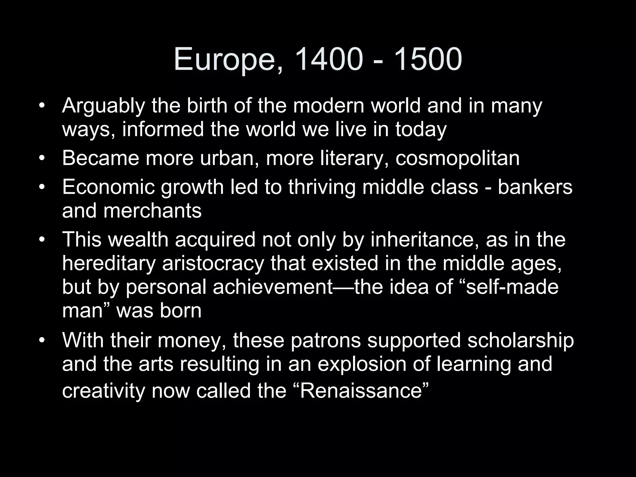 Europe, 1400 - 1500 | PPT