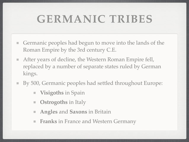 Europe After the Fall of the Western Roman Empire | KEY