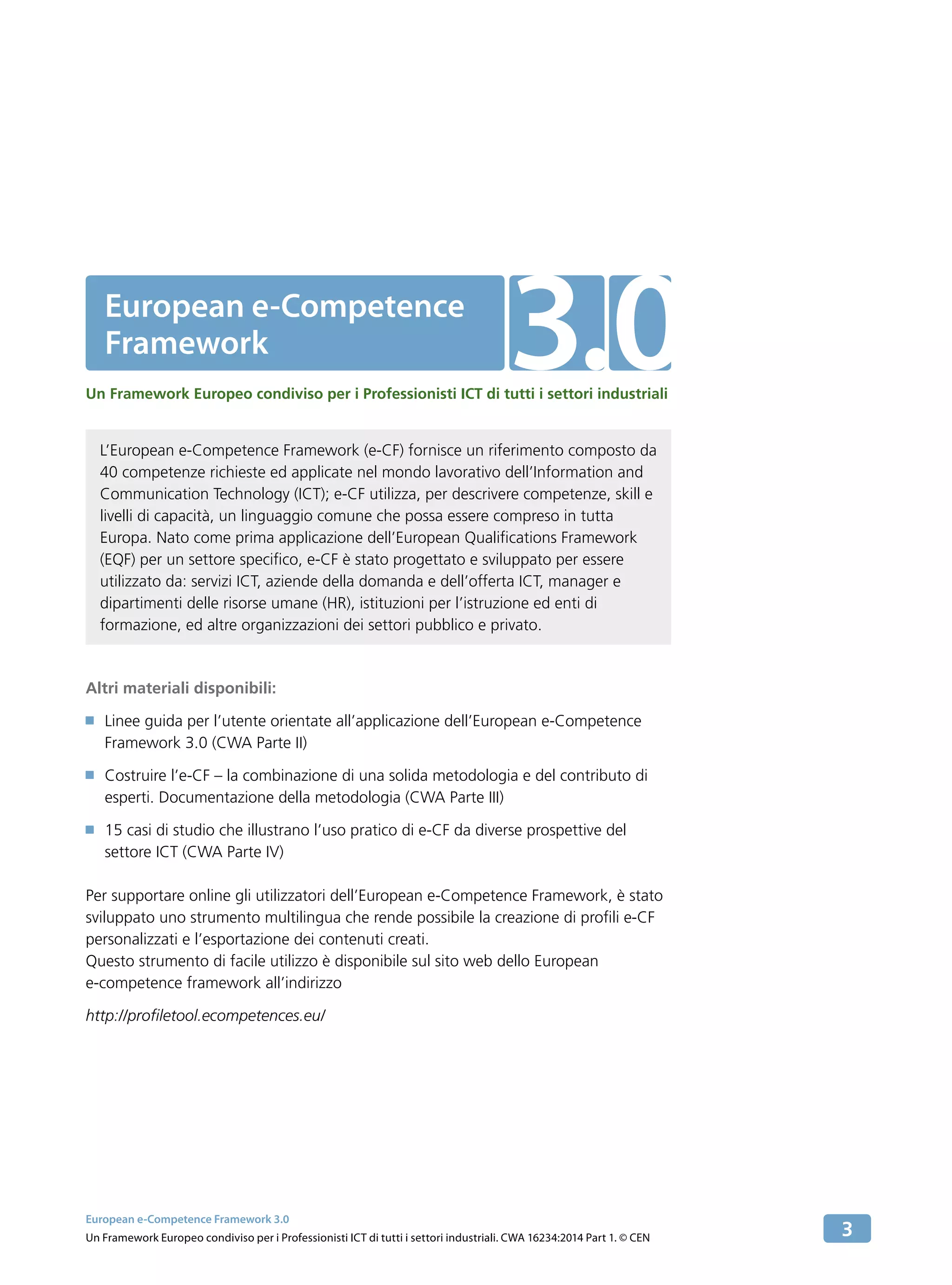 European e-competence-framework-3.0 Italian language | PDF