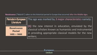 European Literature | PPTX
