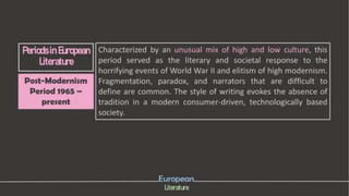 European Literature | PPTX