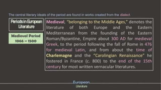 European Literature | PPTX