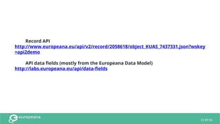 Europeana APIs | PPTX