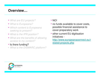 EU-funded project Europeana - Europe's flagship web portal, making ...